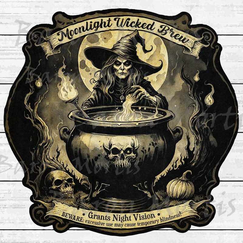Vintage Witches Brew Label - Etsy
