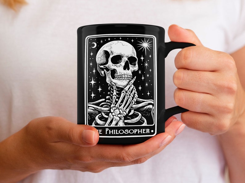 Philosopher Skeleton Tarot Card: Funny Sarcastic Clipart (digital ...