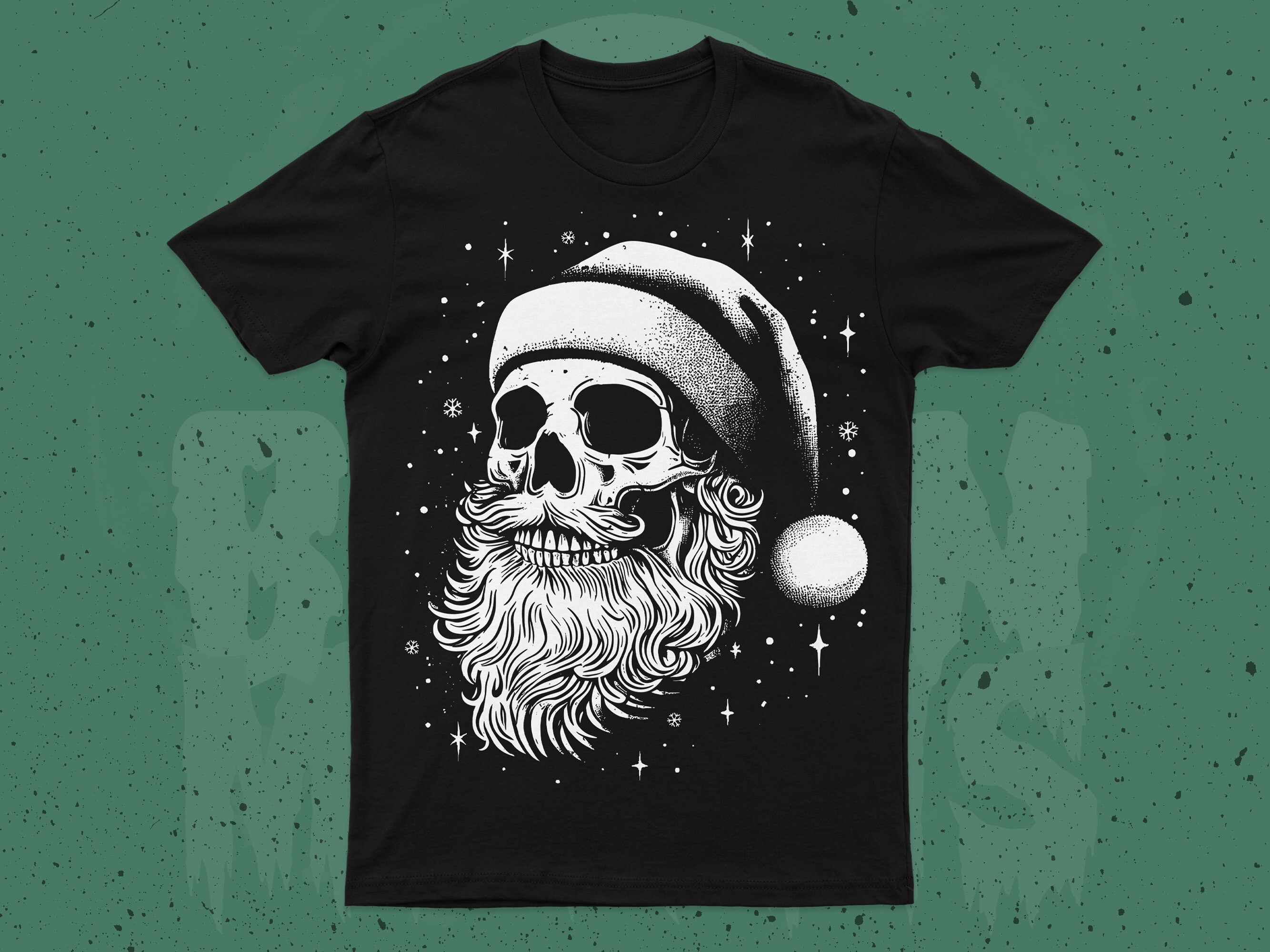 Christmas Skull SVG, Dead Santa Claus Horror PNG, Gothic Merry ...