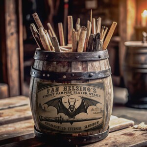 Vampire Slayer Stake Label: Van Helsing Printable (digital Download) - Etsy