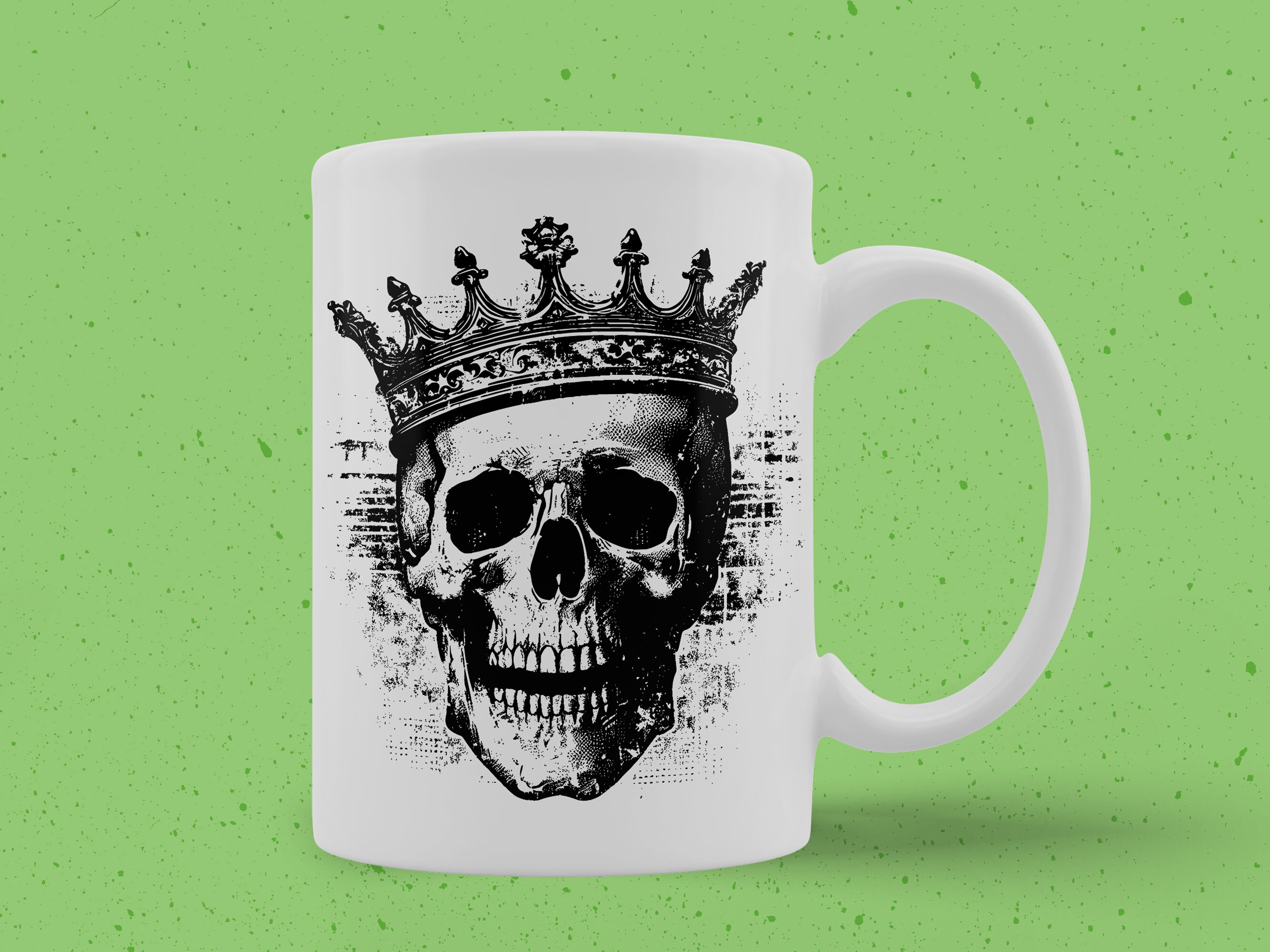 Skull King SVG King of Skulls PNG Grunge Skull With Crown - Etsy
