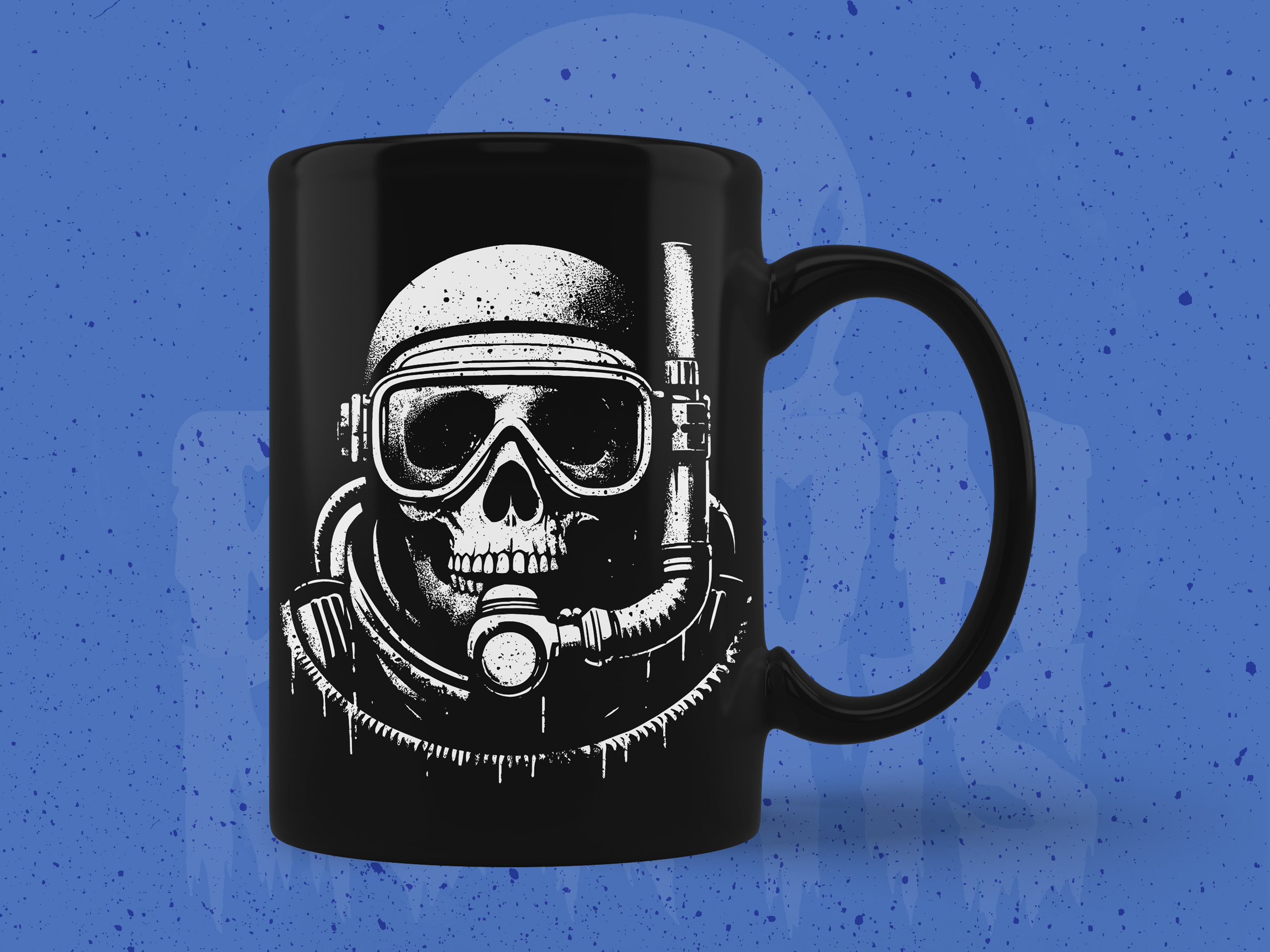 Scooba Diver Skull SVG, Undead Swimmer PNG, Breathe Under Water Vector ...