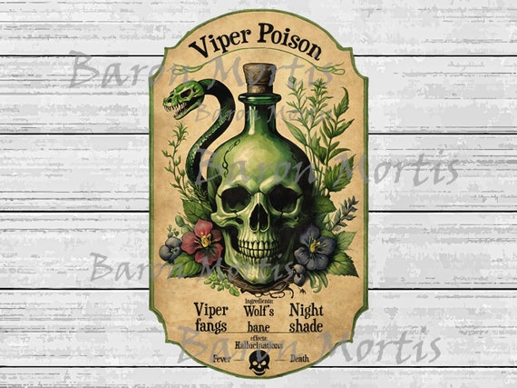 Old Fashioned Poison Labels