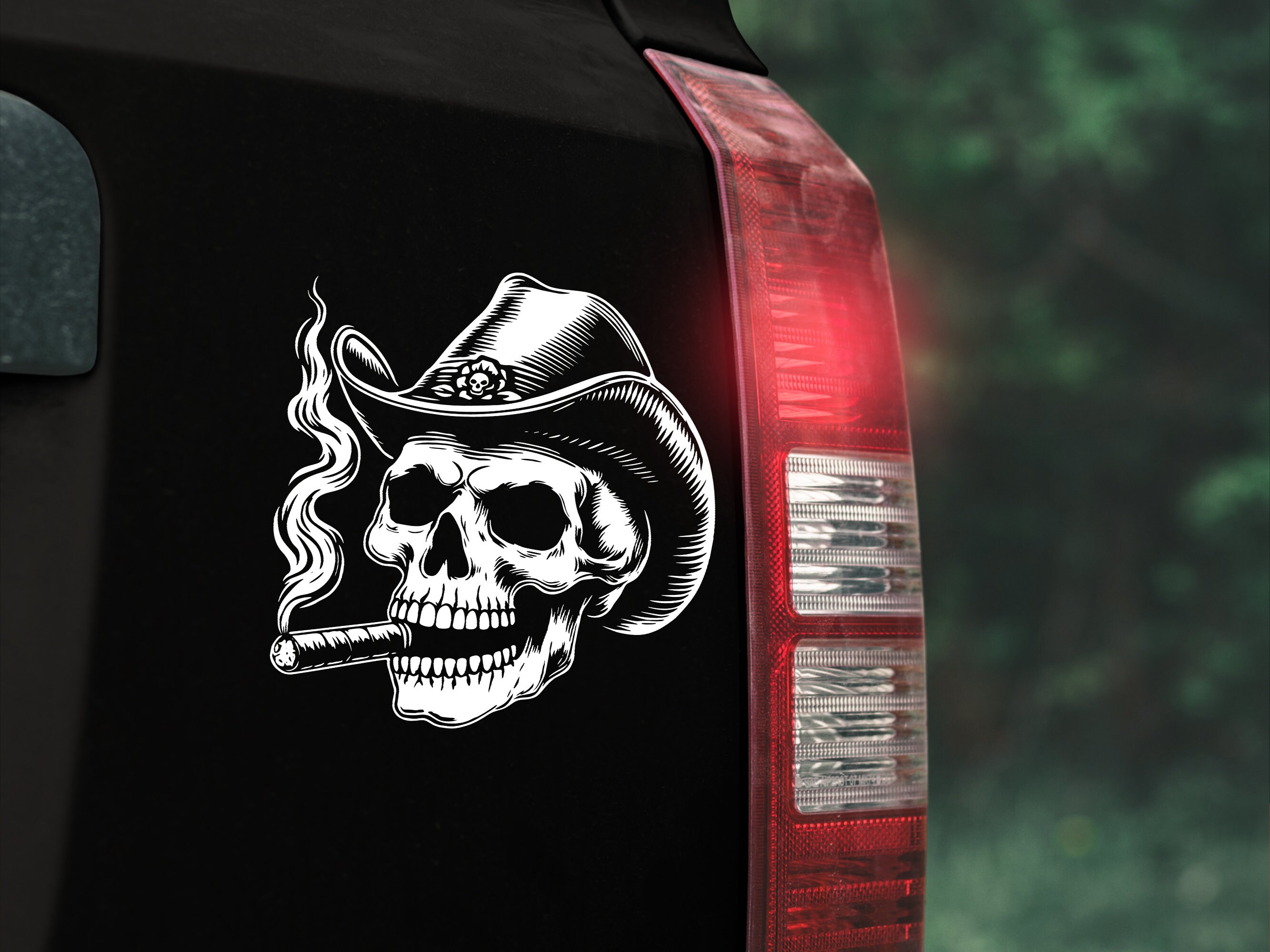 Cowboy Skull Svg, Skull Smoking Cigar Silhouette, Wild West Skull ...