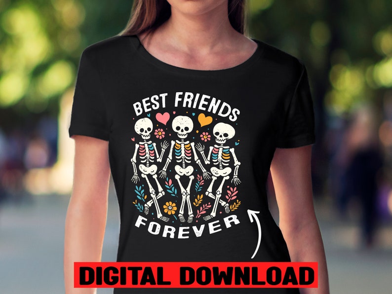 Dancing Skeletons SVG, Best Friends PNG, Printable Vector, Floral ...
