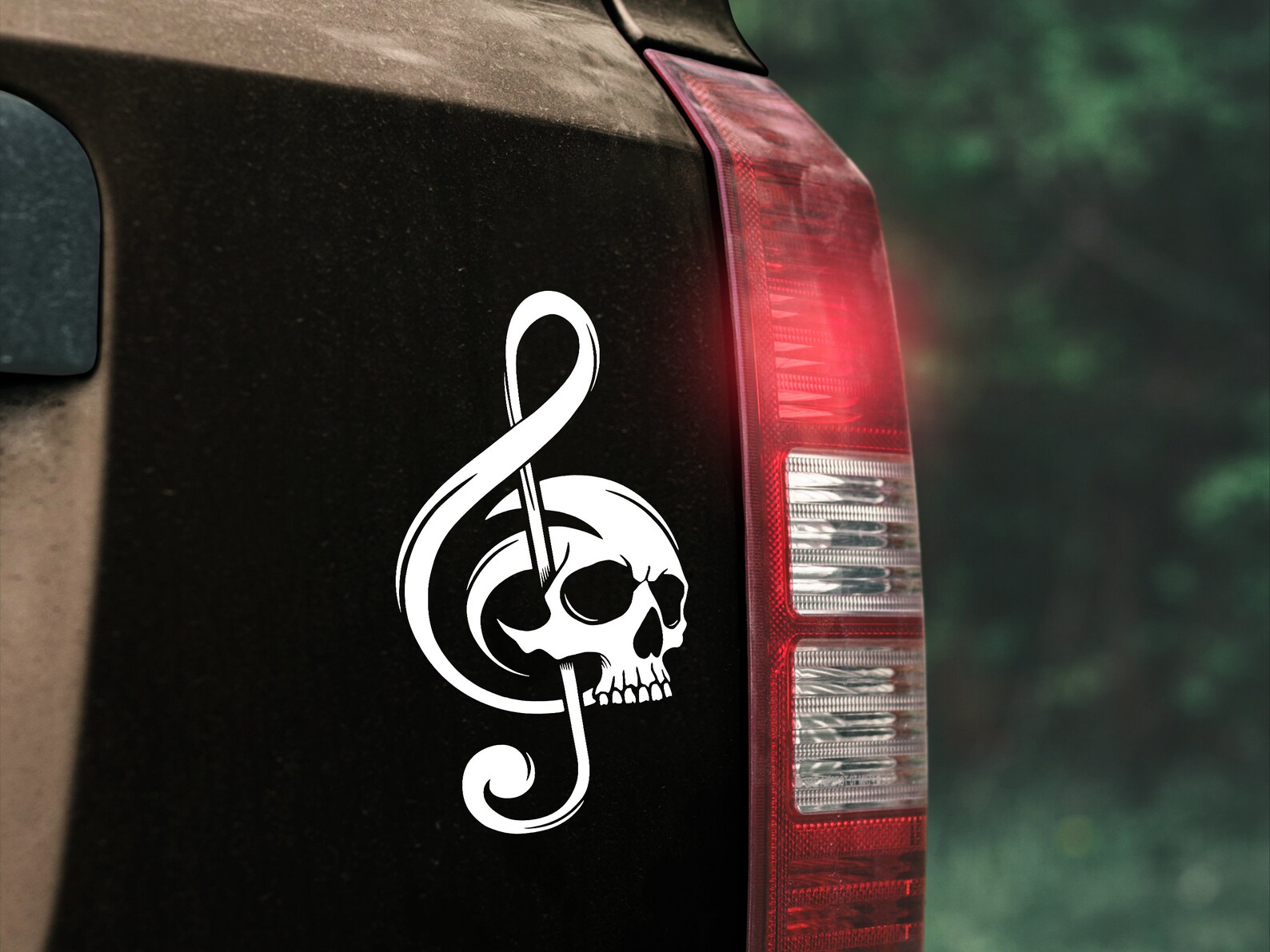Treble Clef Skull SVG, Printable Skull Stencil, Horror Musical Note PNG ...