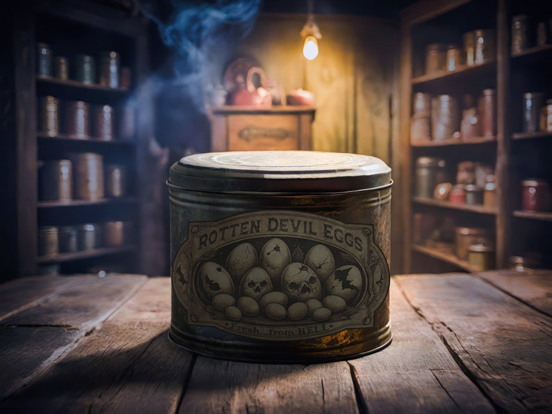 Rotten Devil Eggs Printable Label, Fresh Eggs Vintage Label, Horror ...