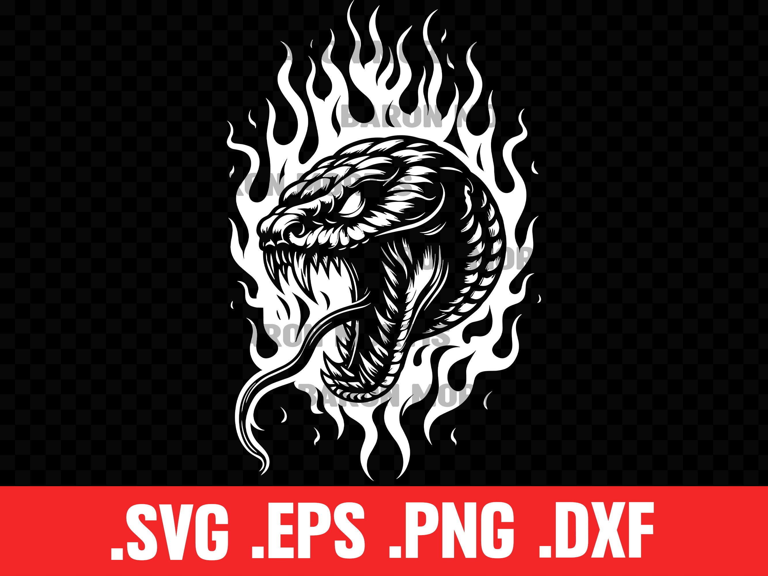 Fire Snake SVG, Snake Car Decal PNG, Snake on Fire Printable on Shirt ...