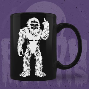 Funny Yeti Middle Finger SVG PNG: Rude Sarcastic Clipart (digital ...