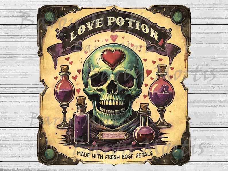 Apothecary Love Potion Printable Label, Vintage Medicine Printable ...