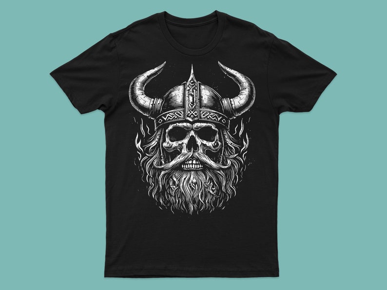 Valhalla Viking Warrior Skull SVG, Nordic Legend, Iceland, Norway ...