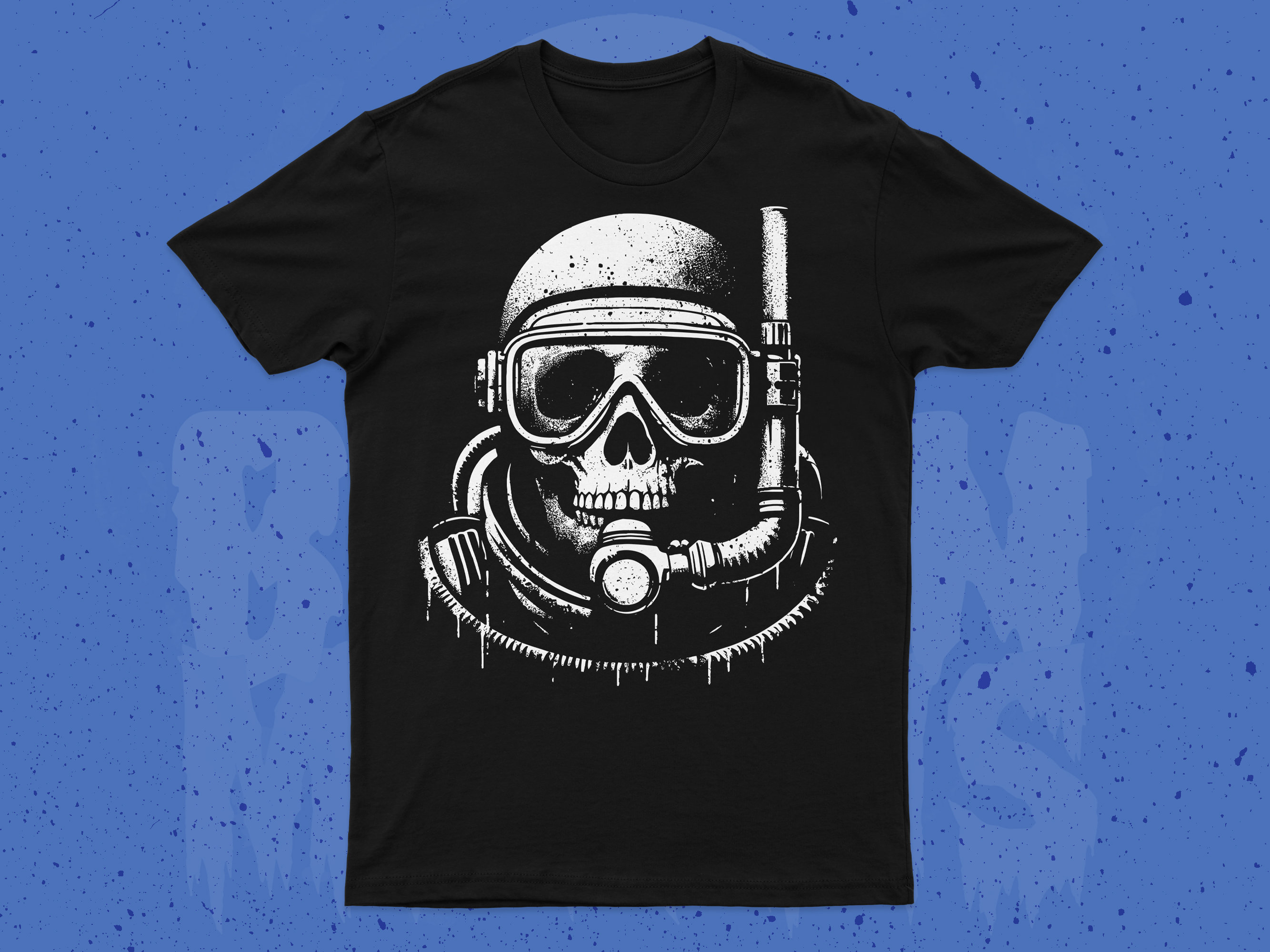 Scooba Diver Skull SVG, Undead Swimmer PNG, Breathe Under Water Vector ...