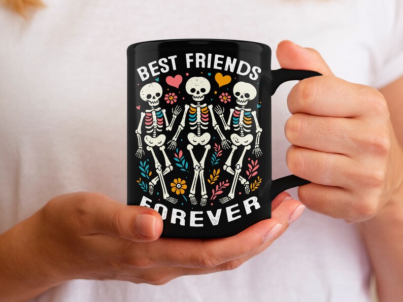 Dancing Skeletons SVG, Best Friends PNG, Printable Vector, Floral ...