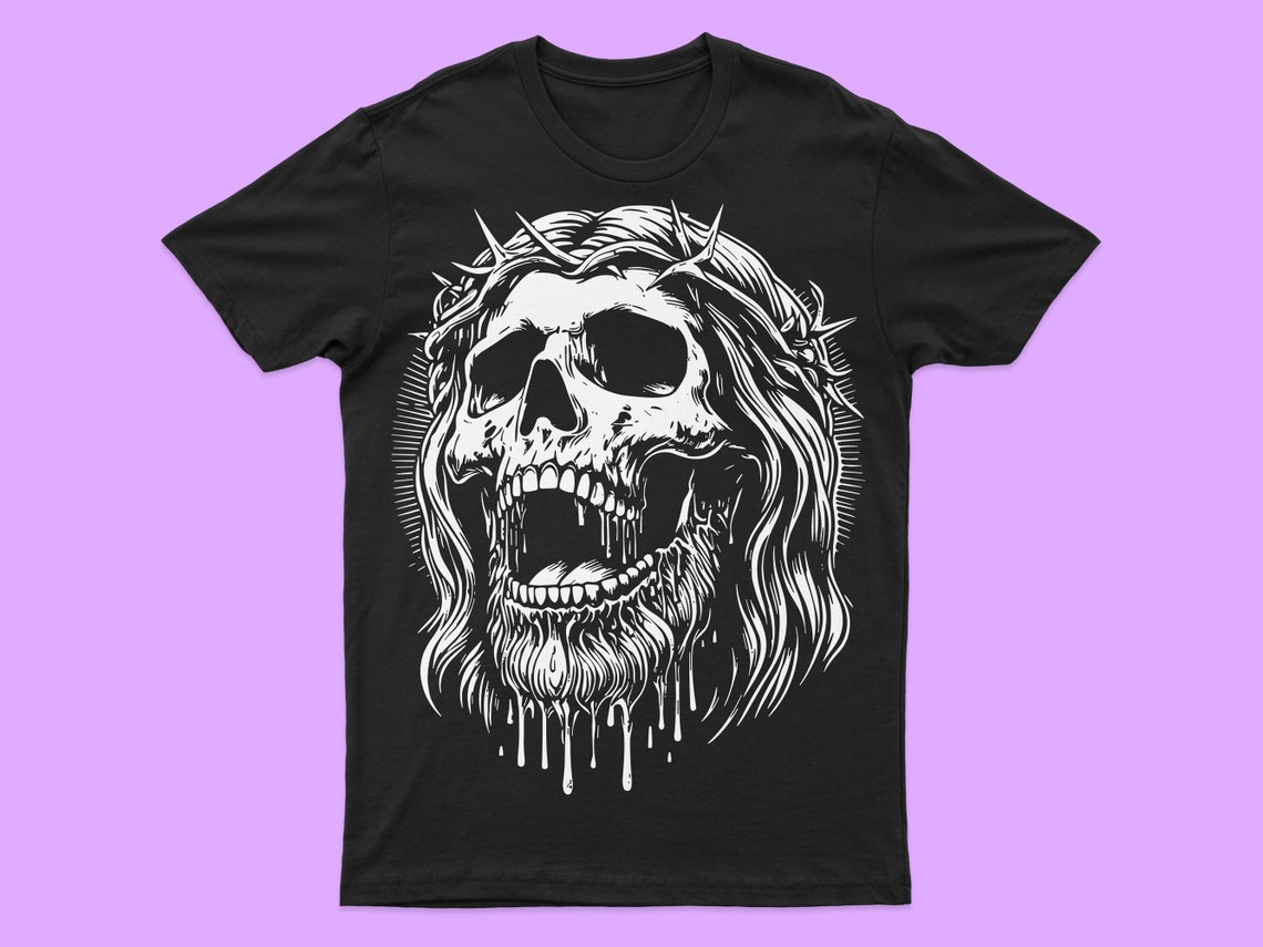 Jesus Skull, Our Lord, Skull SVG, He is Risen, Jesus PNG, Jesus Shirt ...