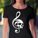 Treble Clef Skull SVG, Printable Skull Stencil, Horror Musical Note PNG ...