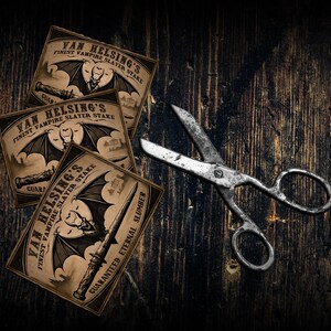 Vampire Slayer Stake Label: Van Helsing Printable (digital Download) - Etsy