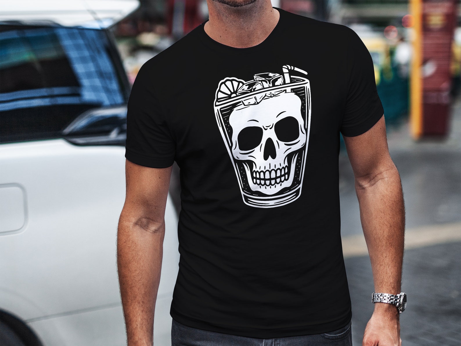 Cocktail Skull SVG, Skull in a Glass PNG, Funny Skull Clip Art, Skull ...