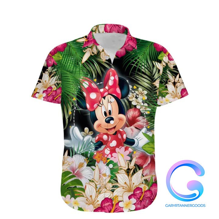 Minnie Hawaiian Shirt, Minnie Disney Summer Hawaiian Shirt, Disney ...