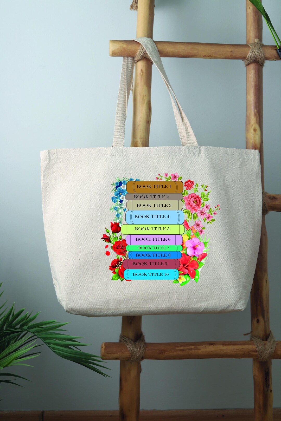 Custom Book Tote Bag, Bookish Personalized Tote Bag,bookish Gift Idea ...