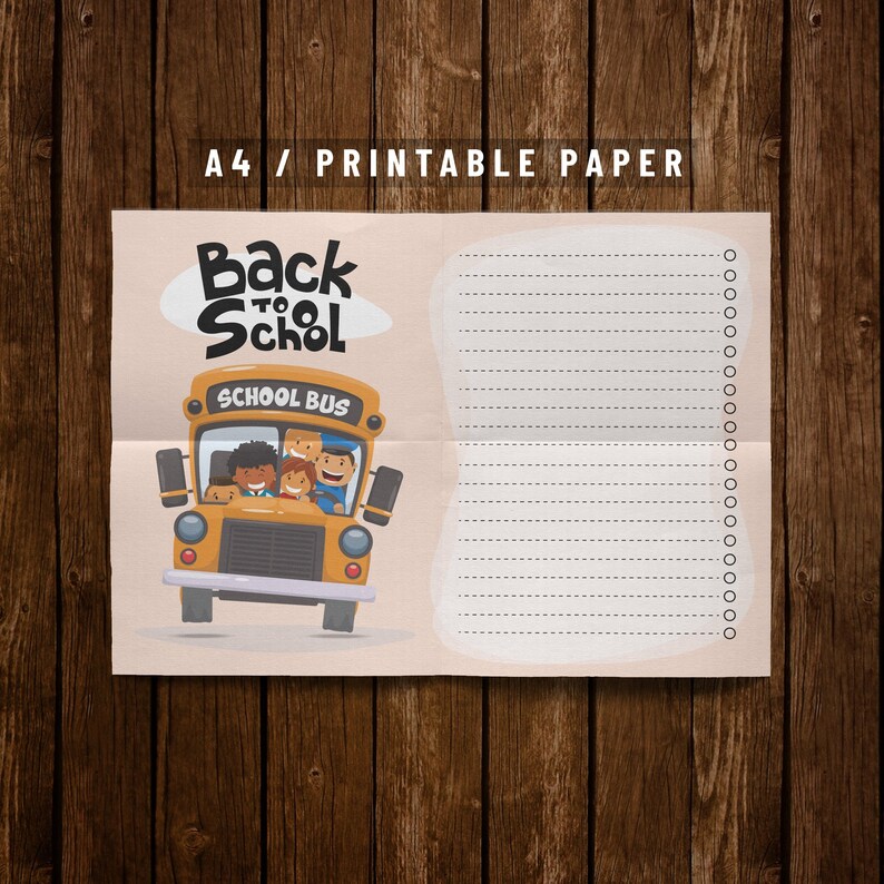 Back to School Bus List Printable, Simple Tasks List Template ...