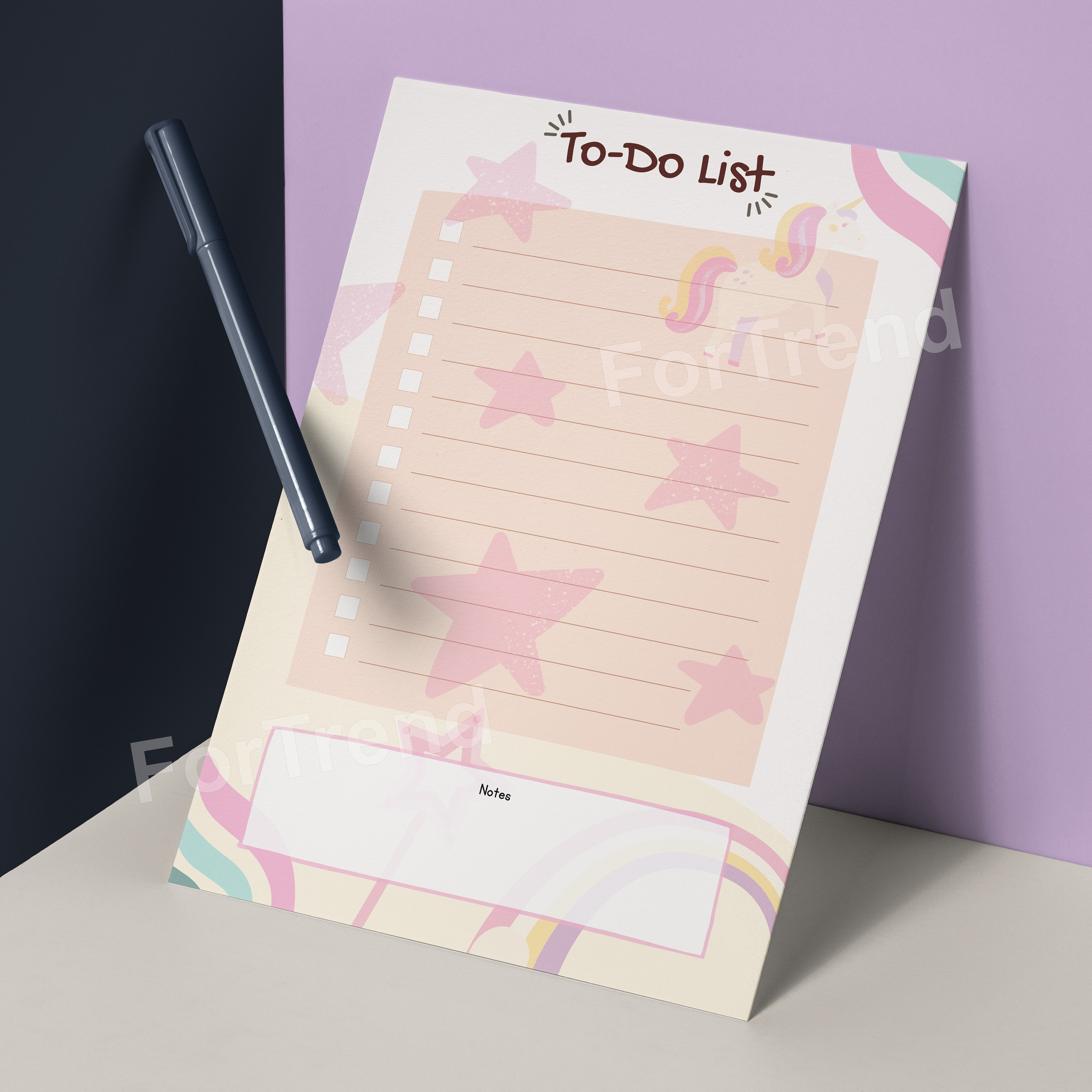 Pastel Rose Gold Cartoon To-do List Printable, Simple Tasks List ...