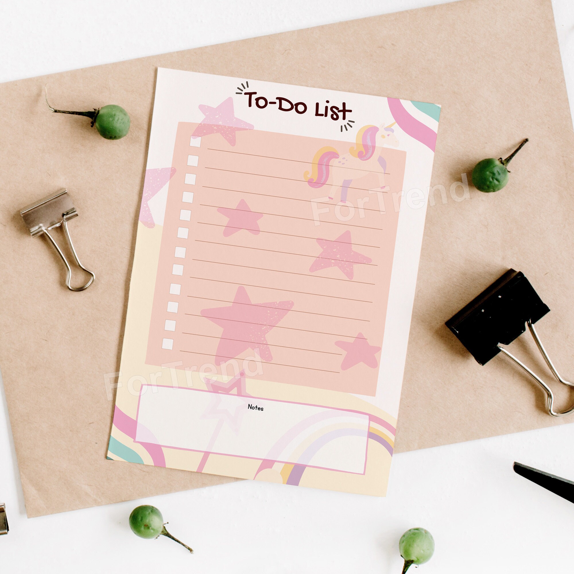 Pastel Rose Gold Cartoon To-do List Printable, Simple Tasks List ...