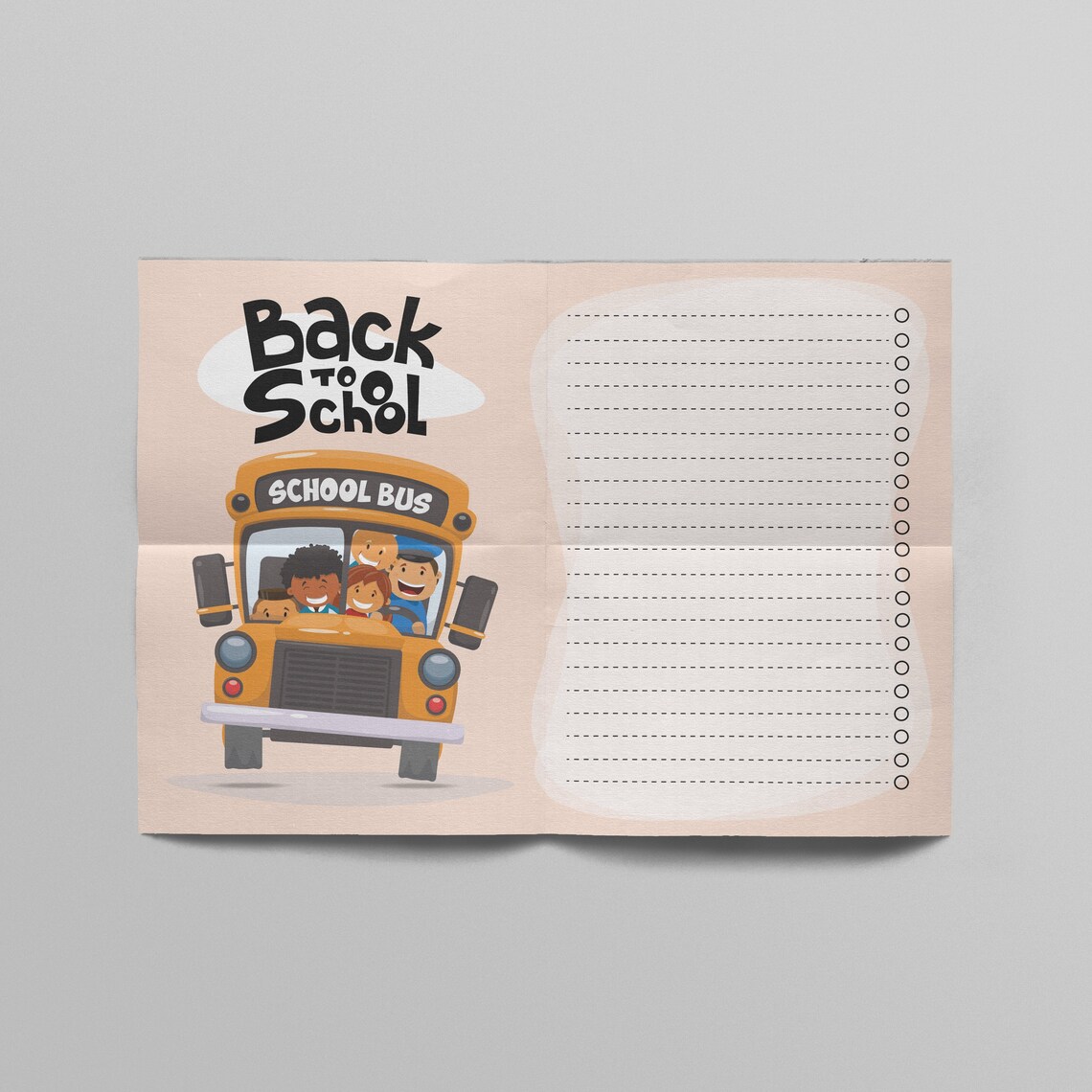 Back to School Bus List Printable, Simple Tasks List Template ...