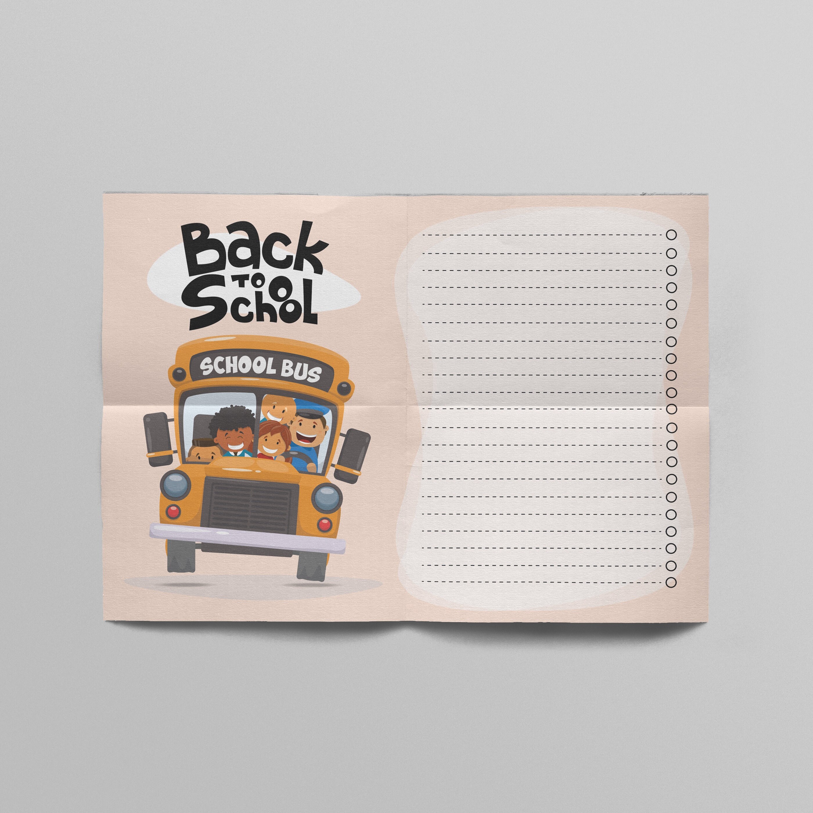Back to School Bus List Printable, Simple Tasks List Template ...