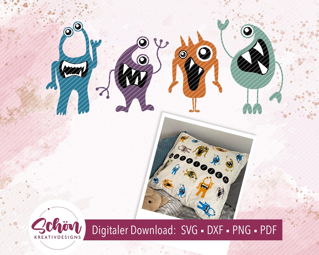 Anger Monster Plotter File | Svg, Dxf, Pdf, Png | Cool Monsters That ...