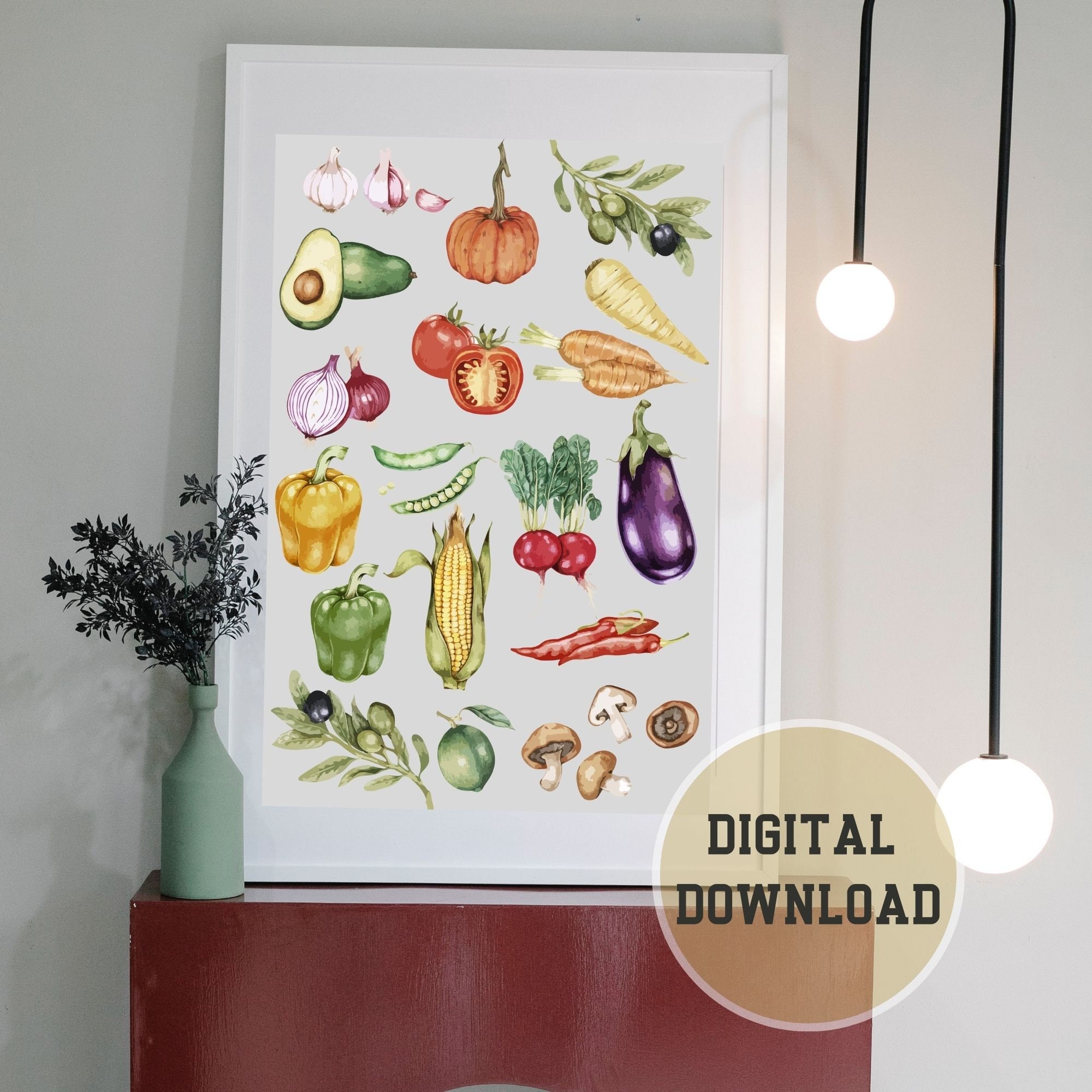 Fruit Wall Art, Fruit Printable, Educational Poster, Modern Wall Art ...