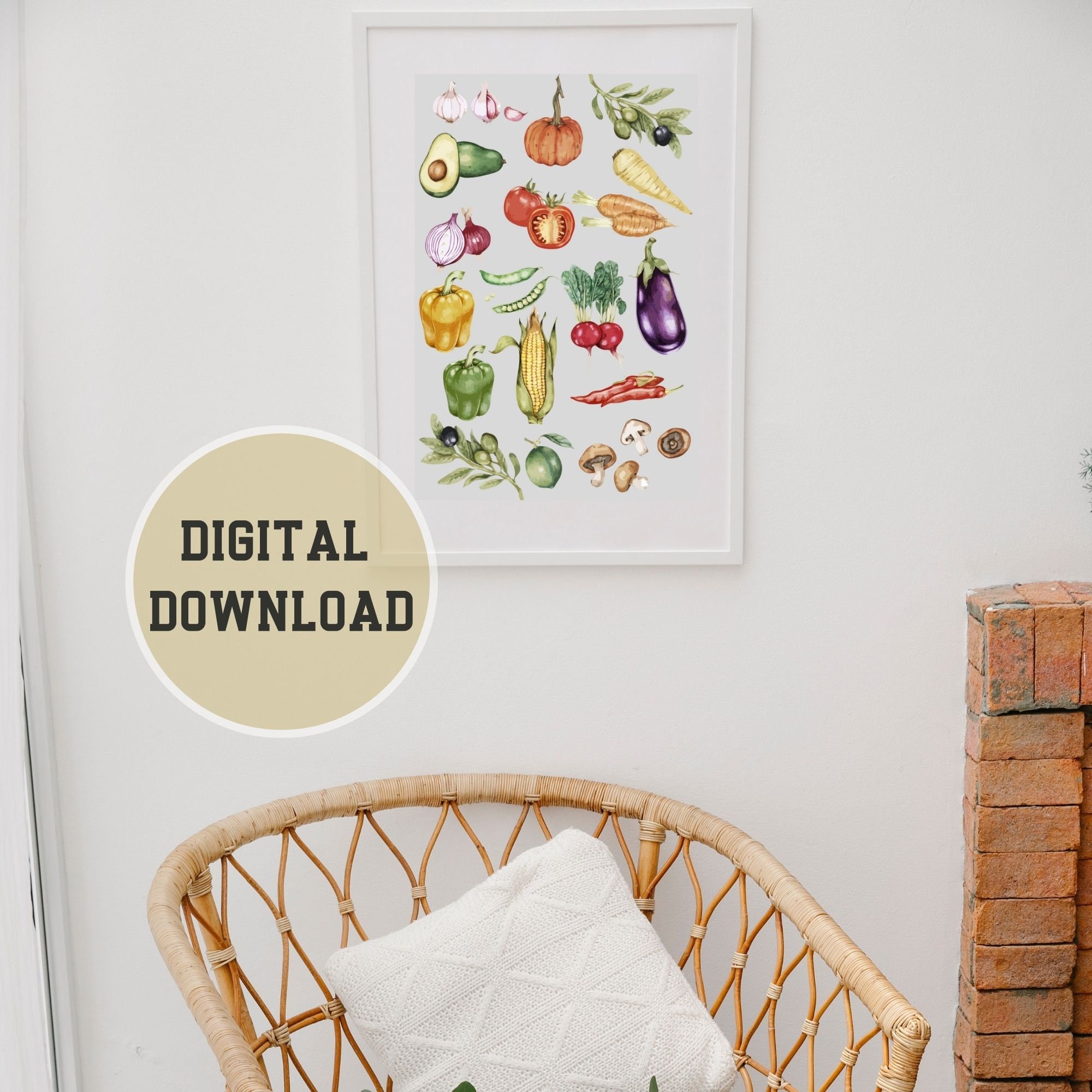 Fruit Wall Art, Fruit Printable, Educational Poster, Modern Wall Art ...