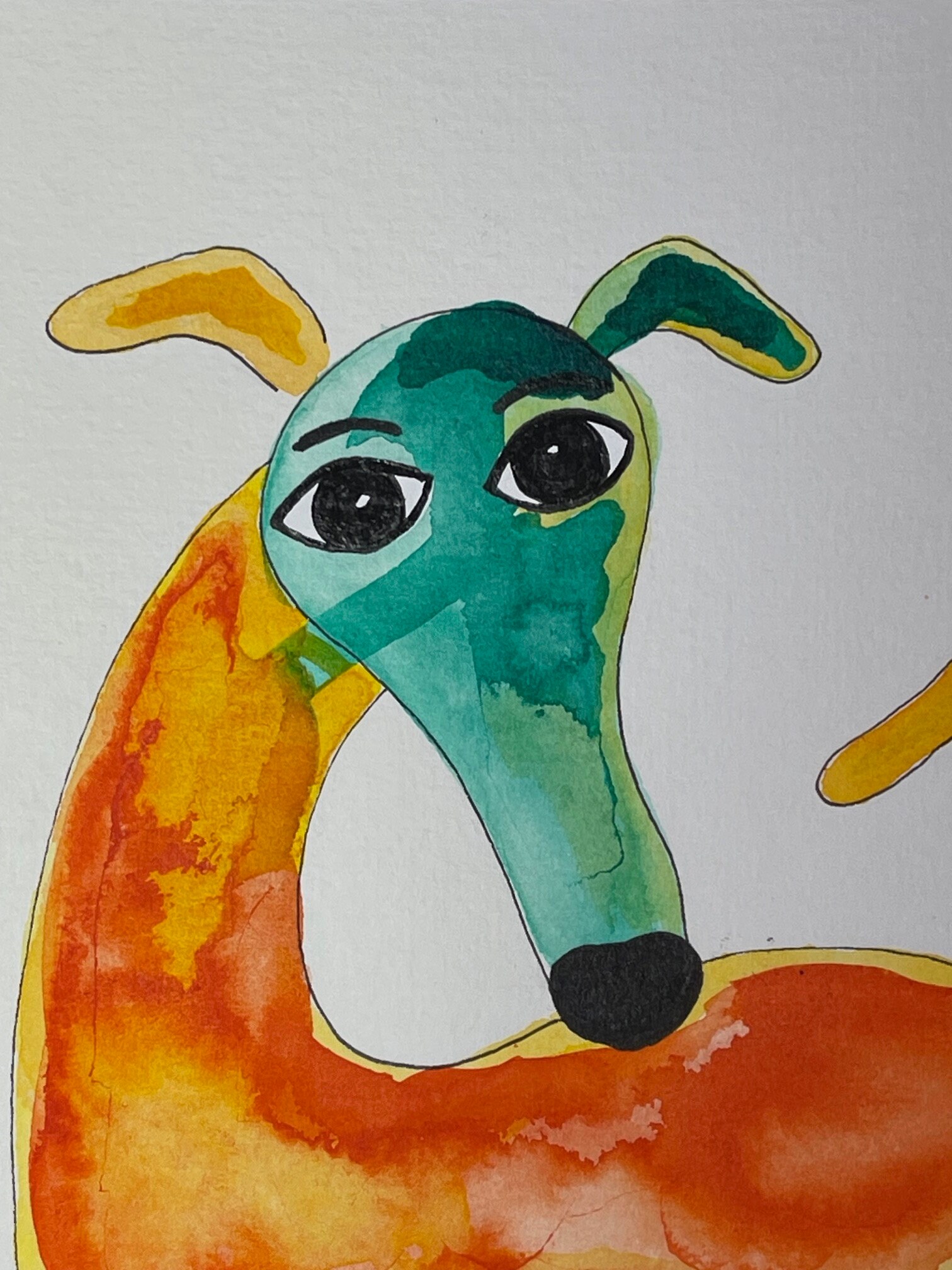 Dog Painting Two Greyhounds Cuddling - Etsy