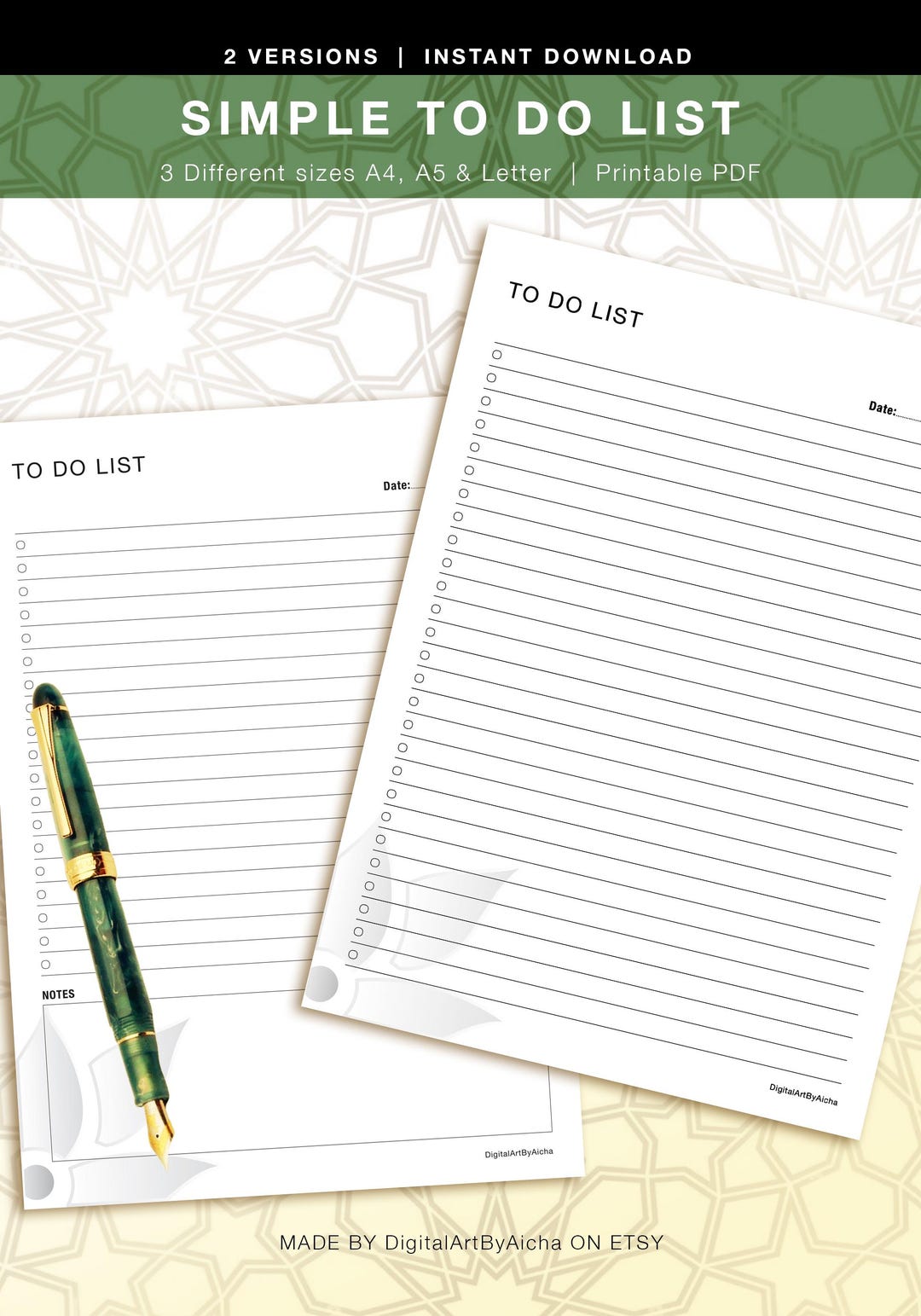 Simple To-do List Printable, Minimal Task List, Daily Productivity ...