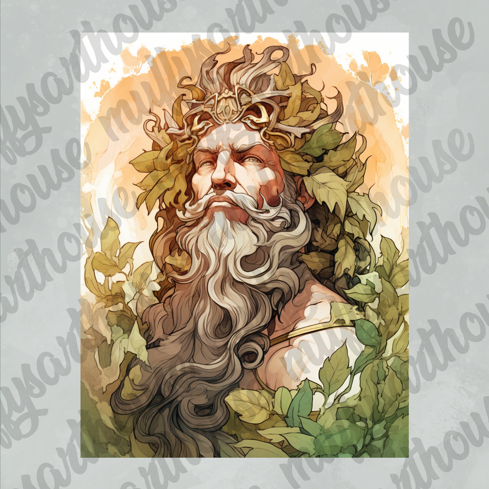 Printable Zeus God Digital Paper,father of Gods,mythology Ephemera ...