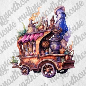 Wizard Caravan ,PNG Wizards,junk Journal,scrapbook,magical Style ...