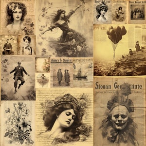 60 Old Newspaper Digital Printable Papers,magazine Ephemera,newspaper ...