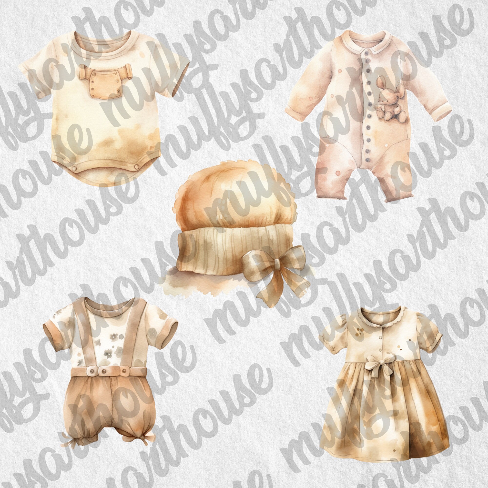 Watercolor Baby Clipart Bundle, Nursery PNG (digital Download) - Etsy
