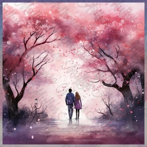 Printable Romantic Valentine's Day Digital Paper,instant Digital ...