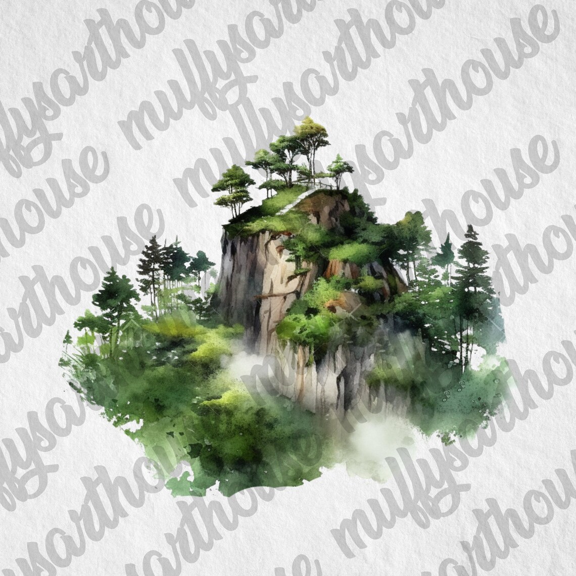 Woodland Clipart Bundle: Forest Landscape Graphics (digital Download ...