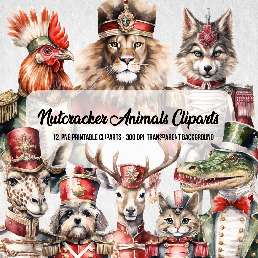 Nutcracker Animals Cliparts,png Christmas,digital Prints,nutcracker ...