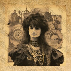 15 Steampunk Themed Old Digital Printable Paper,steampunk Ephemera Art ...