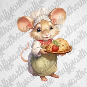 PNG Cute Farmer Mice Cliparts,watercolor Effect Animals,farmer PNG ...