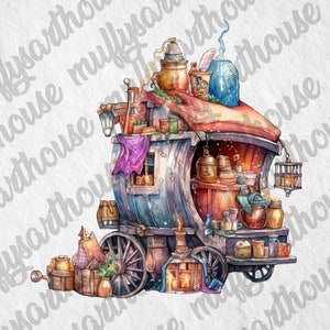 Wizard Caravan ,PNG Wizards,junk Journal,scrapbook,magical Style ...