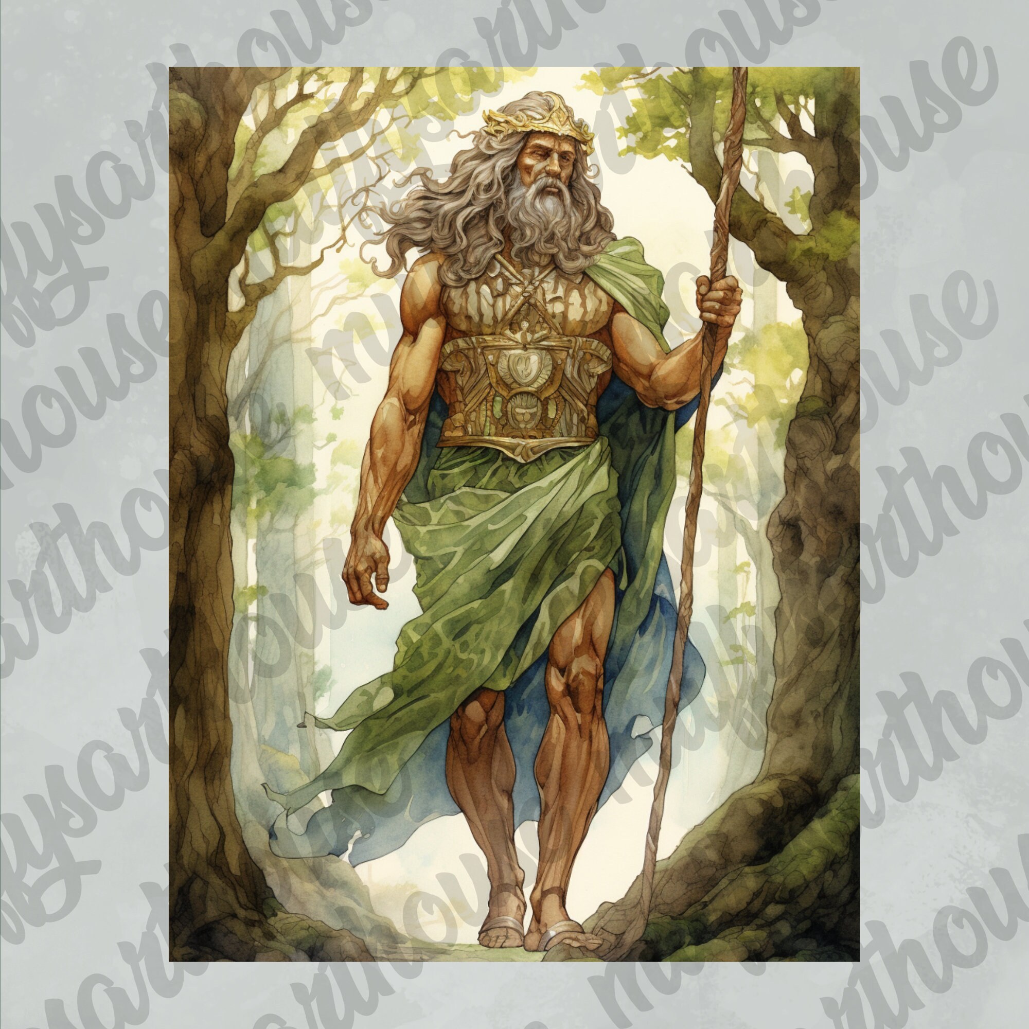 Printable Zeus God Digital Paper,father of Gods,mythology Ephemera ...