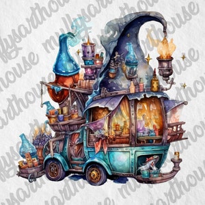 Wizard Caravan ,PNG Wizards,junk Journal,scrapbook,magical Style ...