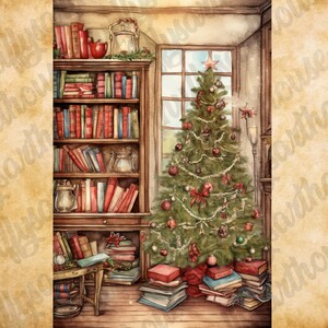 Printable Christmas Scenes Digital Pages,christmas Ephemeras,instant ...