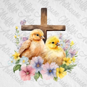 Floral Easter Cross Clipart: Bunny PNG Bundle (digital Download) - Etsy