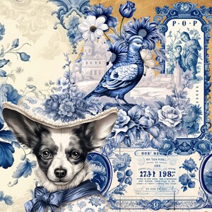 62 Delft Bluethemed Junk Journal Bundle,instant Digital Download ...