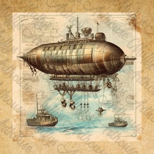 15 Steampunk Themed Old Digital Printable Paper,steampunk Ephemera Art ...