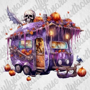 Halloween Caravan Cliparts,png Halloween,digital Print,spooky Season ...